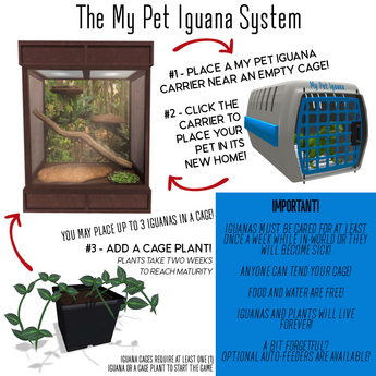 Second Life Marketplace - [ free bird ] My Pet Iguana Cage